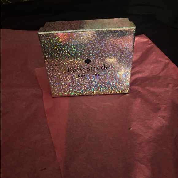 kate spade | Bags | Kate Spade Silver Glitter Box With Black Wallet ...